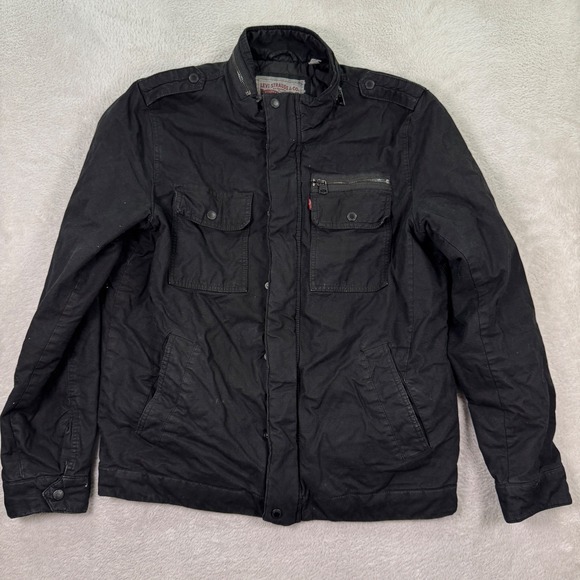 Levi's | Jackets & Coats | Levis Men Black Jacket Medium Quilted ...